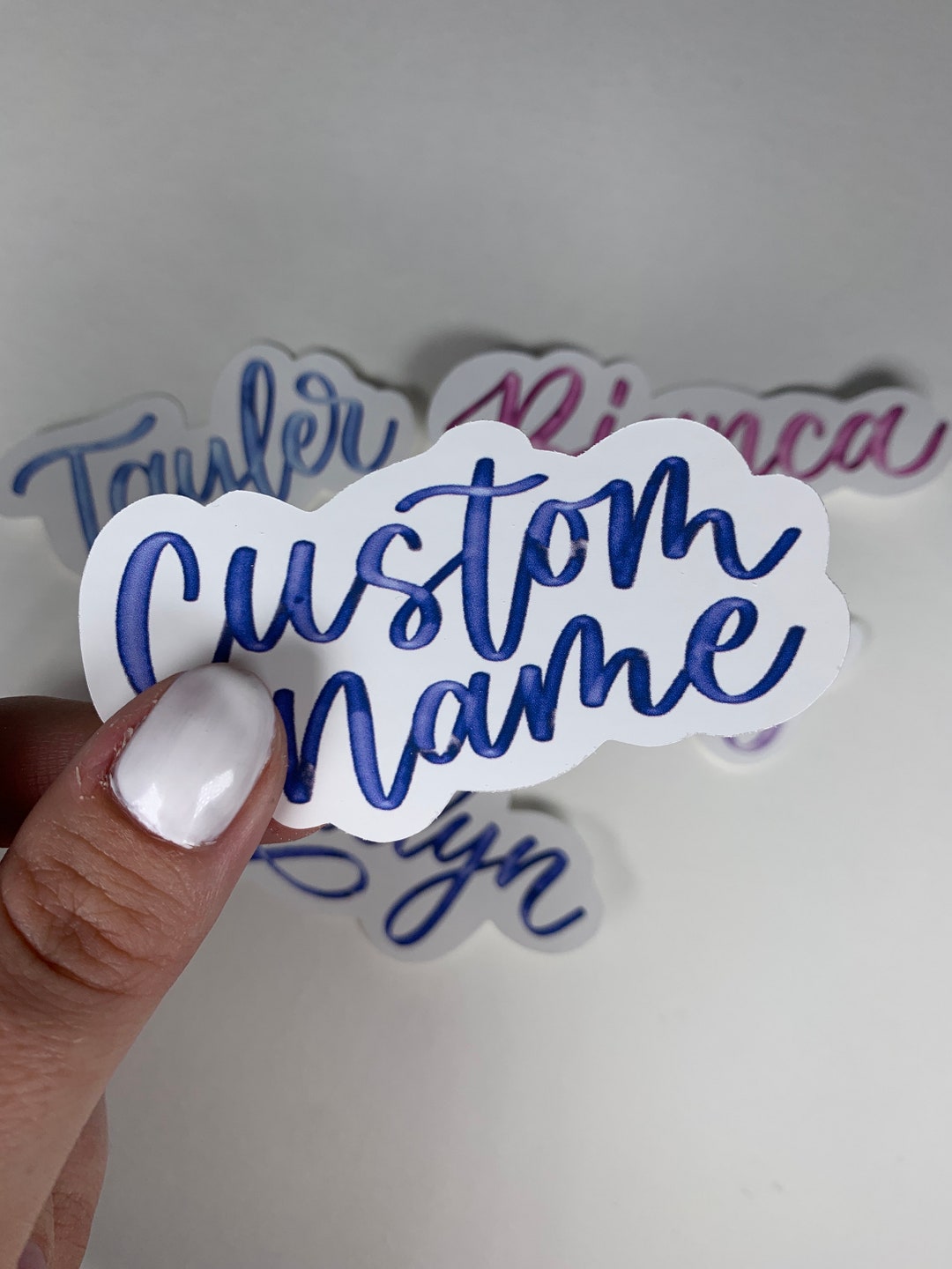 Custom Watercolor Name Sticker, Hand Lettered Decal - Etsy