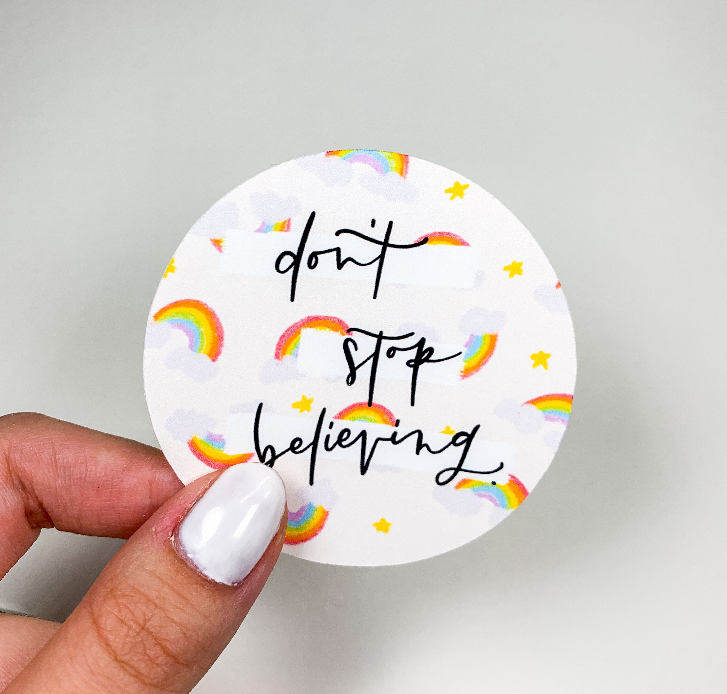 Don't Stop Believing Sticker Journey Lyrics Sticker - Etsy UK