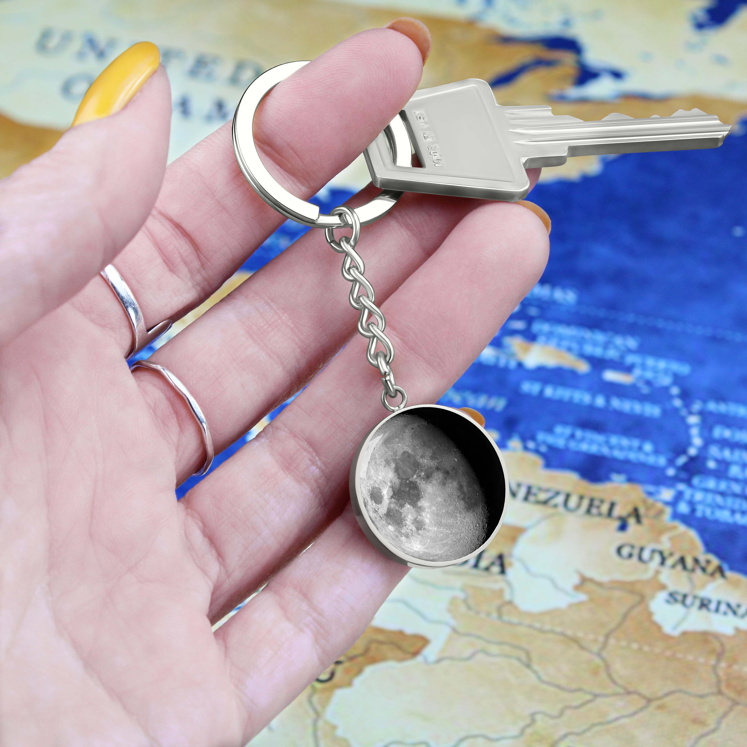 Custom Moon Phase Keychain Personalized Gift for Him Custom - Etsy
