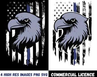 Thin Blue Line Eagle Svg - Etsy