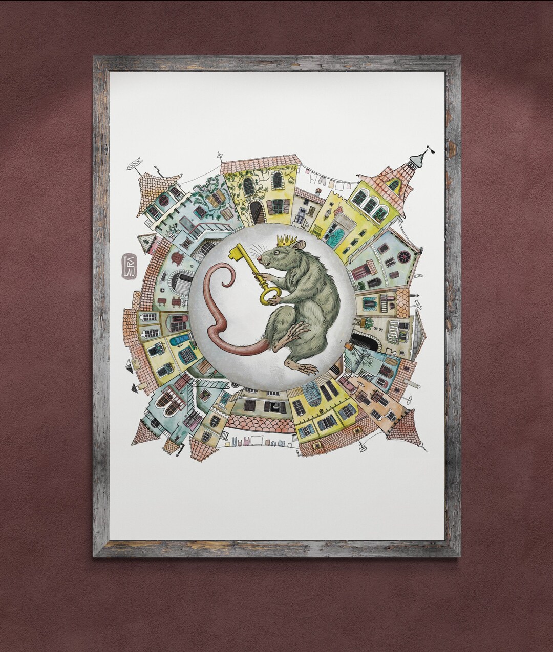 Rat Queen, King , Kind, Oldtown, Poster, Print, Lustig, Wanddekor, A3 ...