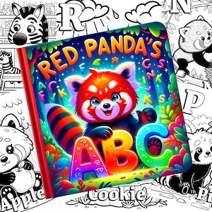 Discover the Alphabet With Red Panda's Abcs: 26 Fun & Colorful Pages to ...