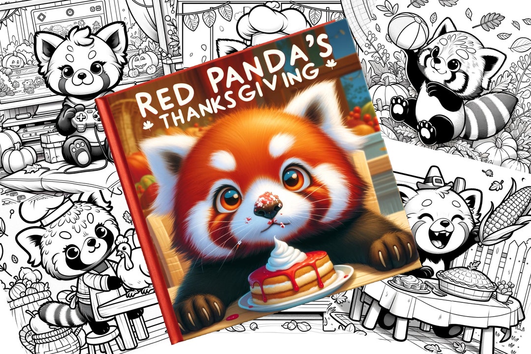 Keep Your Kids Busy With Red Panda's Thanksgiving This Holiday! 10-page ...