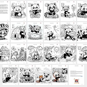 Discover the Alphabet With Red Panda's Abcs: 26 Fun & Colorful Pages to ...