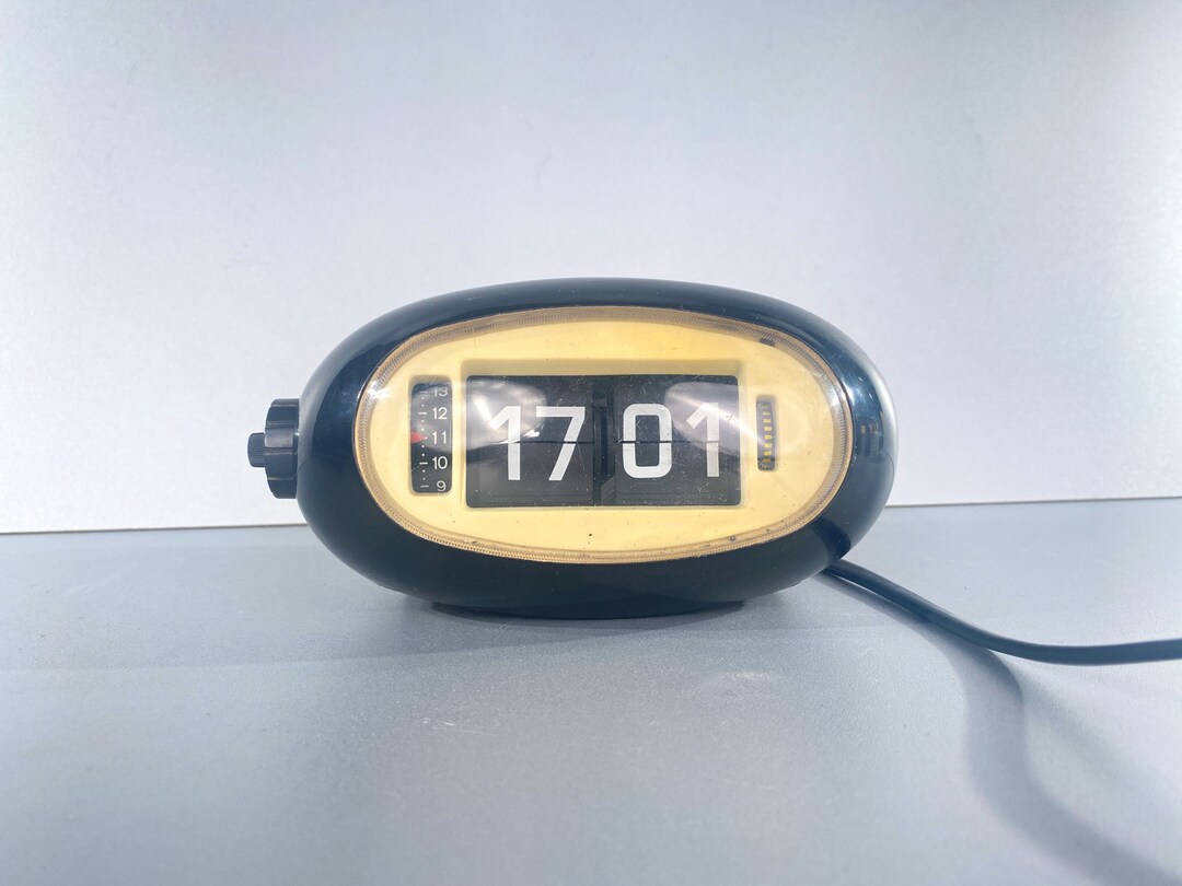 Folding Number Alarm, Flipclock, Egg, Japan, Black - Etsy