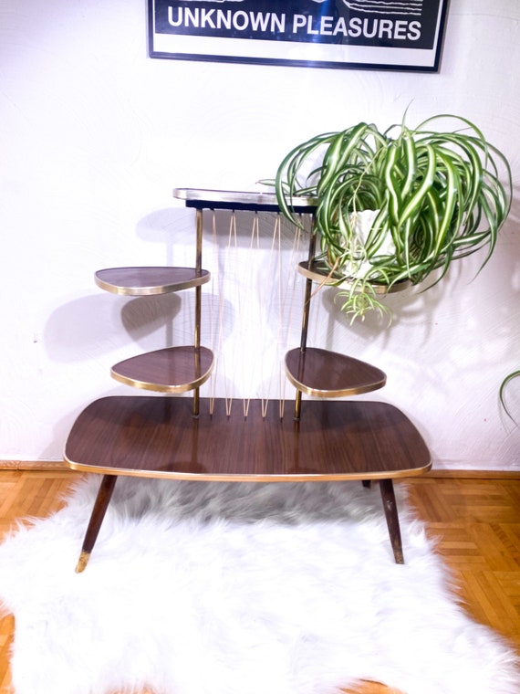 Mid Century Flower Floor Plant Stand Flower Bench Flower - Etsy