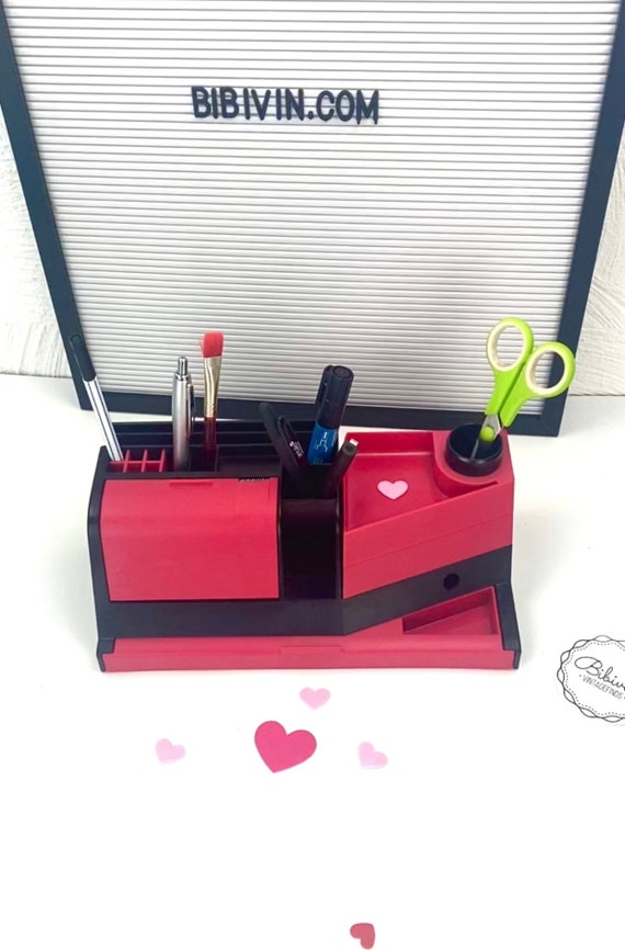 Vintage Big Butler Desk Organizer Herlitz 80s Pink Raspberry - Etsy