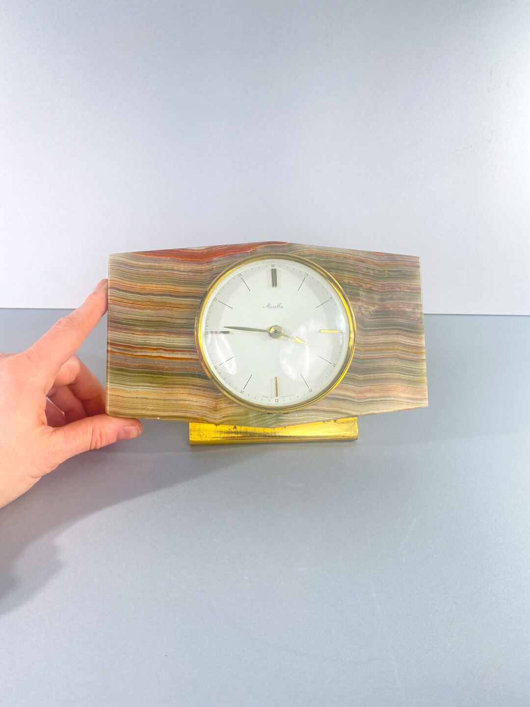 Fireplace Clock, Table Clock in Marble by Mauthe, Vintage - Etsy