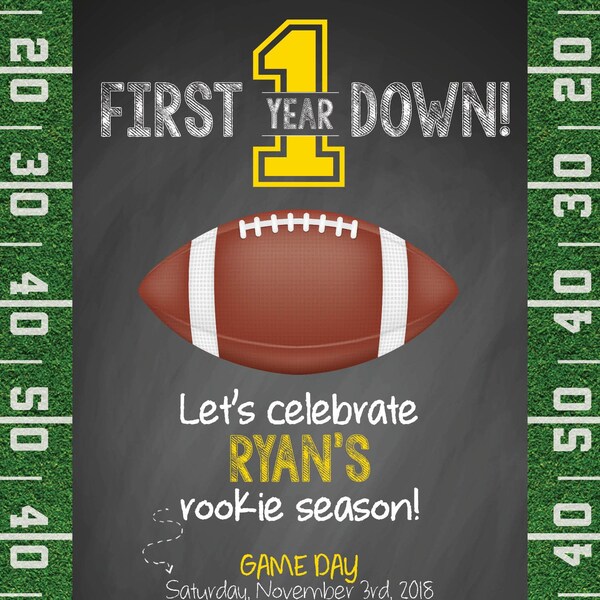 Rookie Year First Birthday Football - Etsy