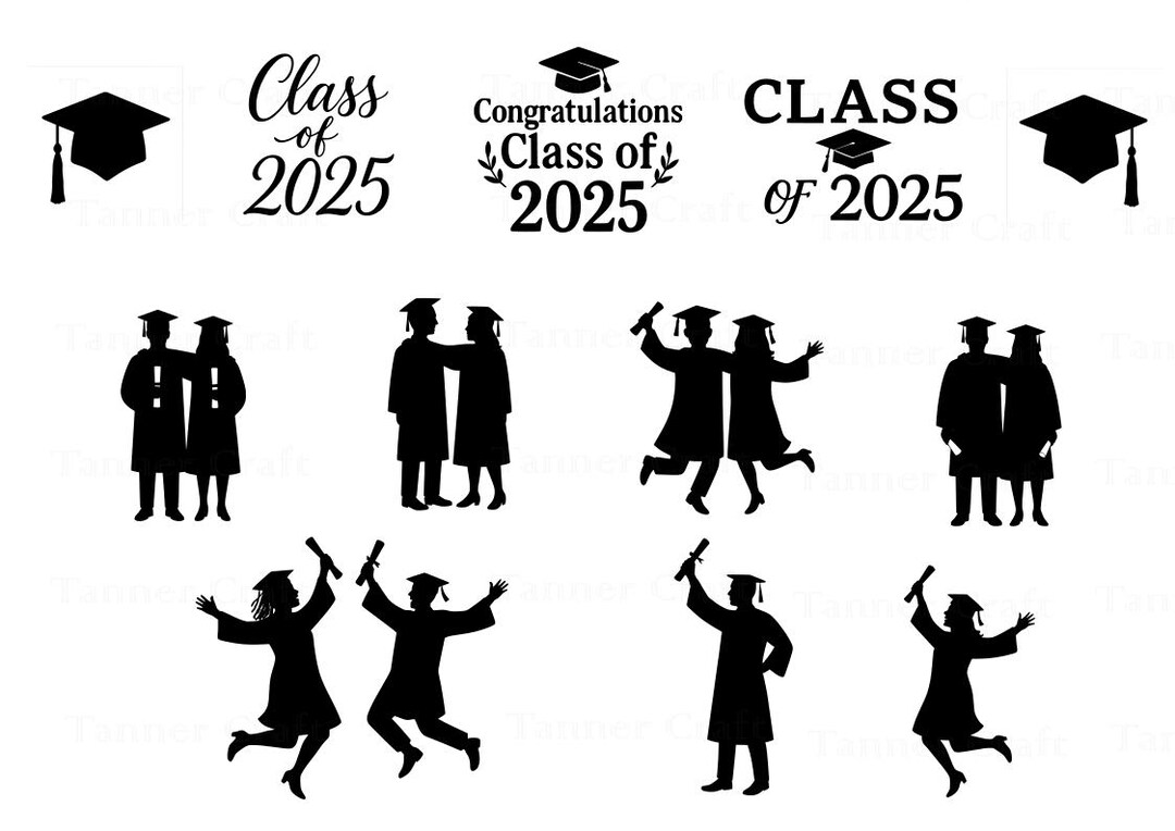 Graduation SVG Bundle | Class of 2025 SVG | Senior Graduation Cap ...