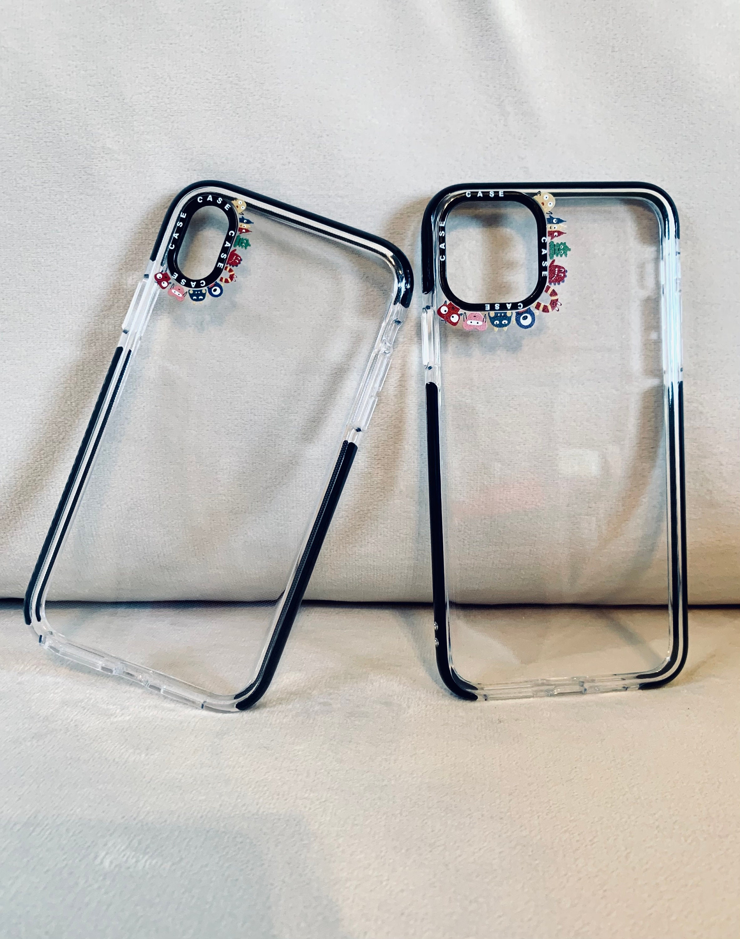 Cute Little Monsters Minimal Black Frame Clear Phone Case - Etsy