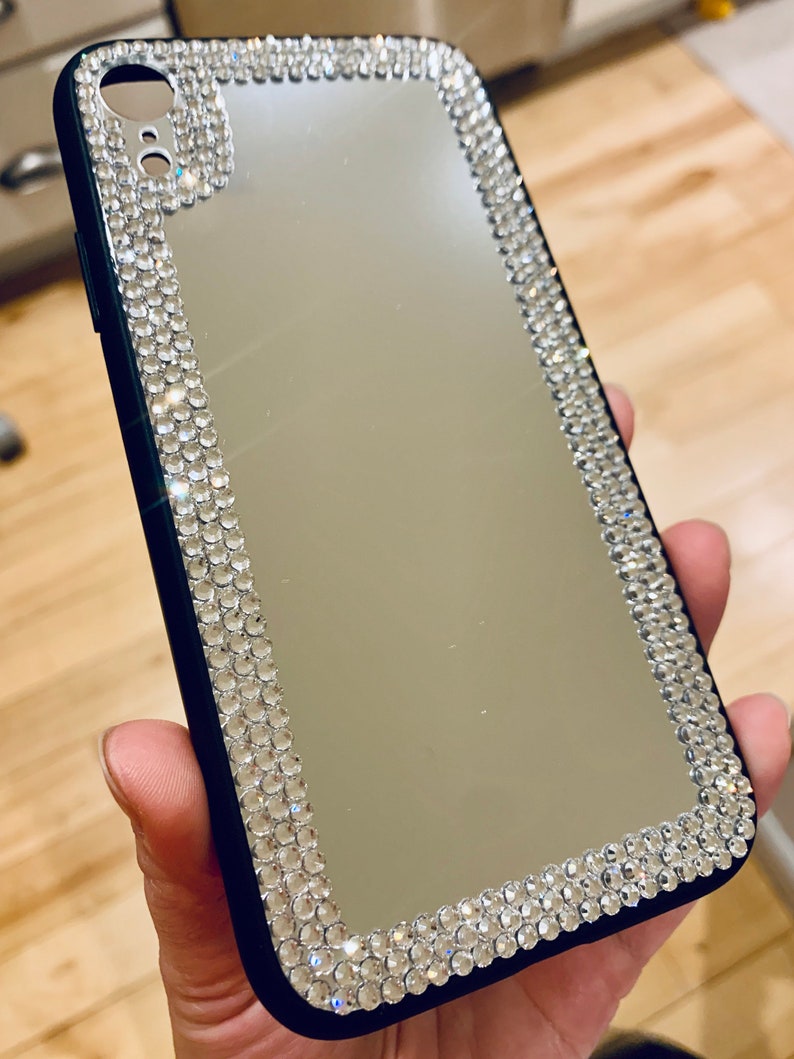 Bling Crystals Framed Mirror Back Phone Case Sparkly Diamond - Etsy