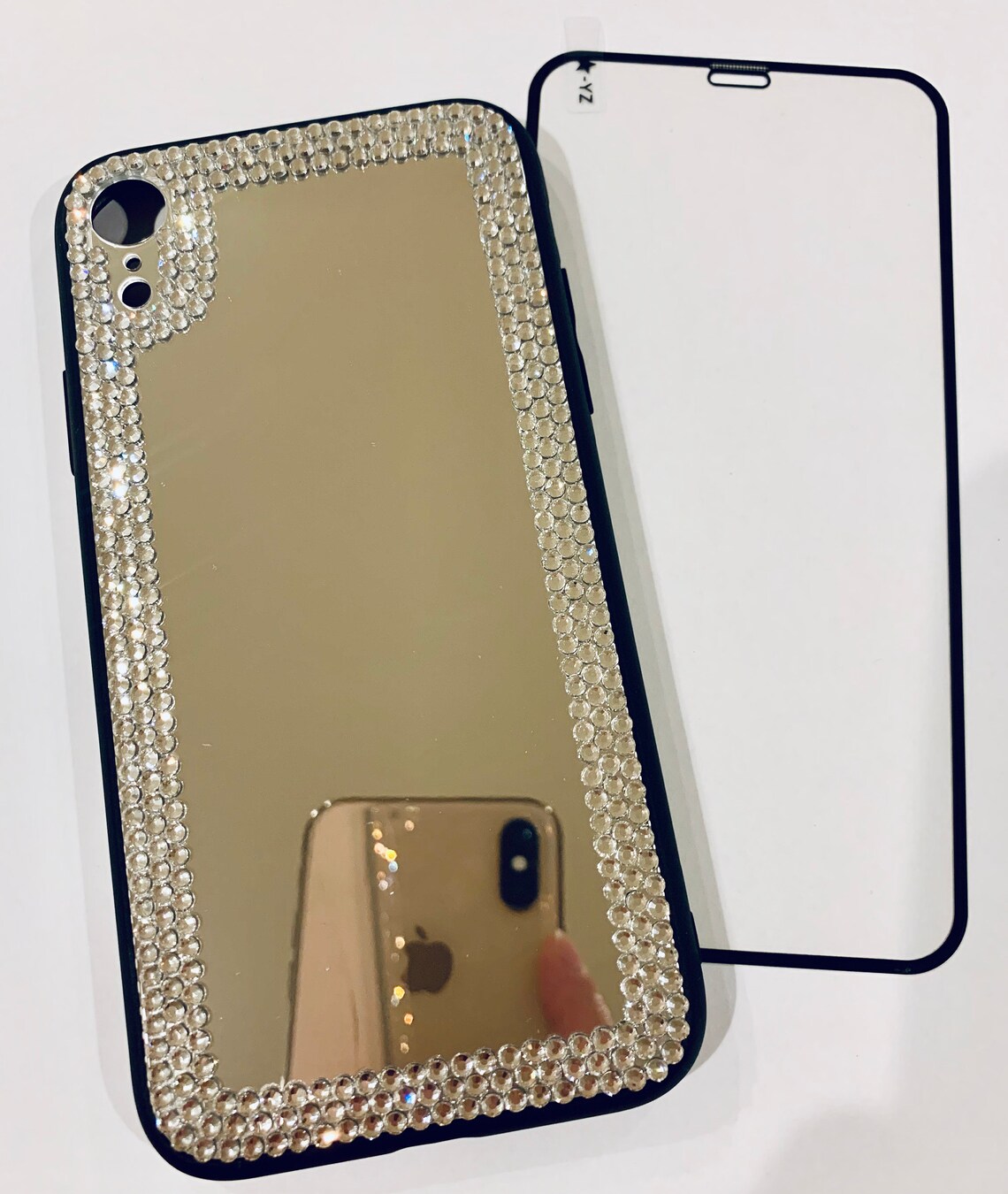 Bling Crystals Framed Mirror Back Phone Case Sparkly Diamond - Etsy