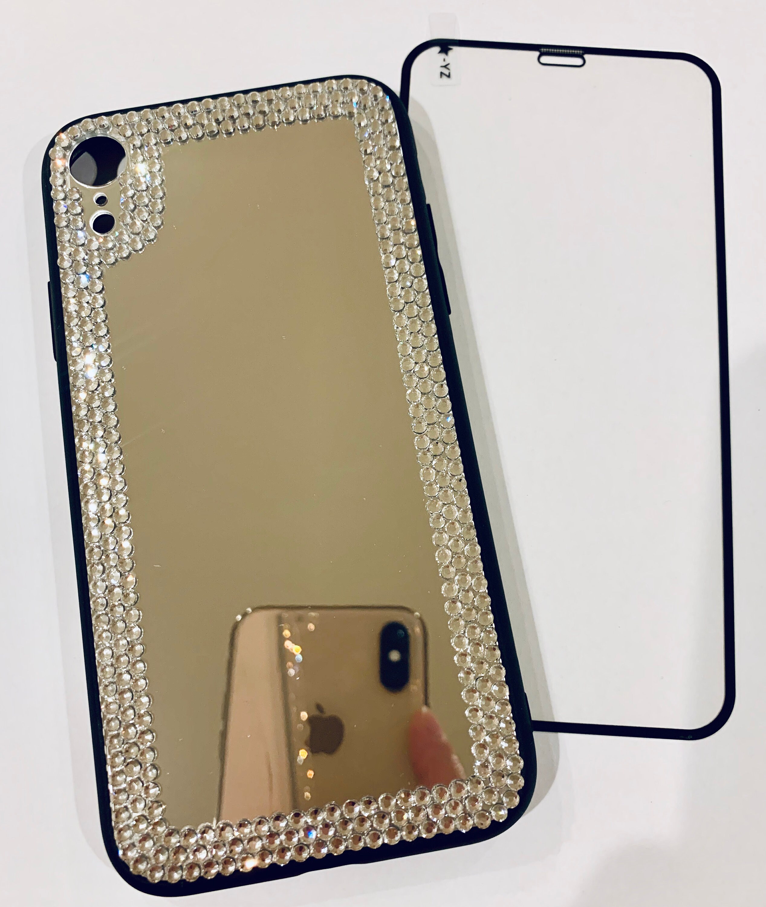 Bling Crystals Framed Mirror Back Phone Case Sparkly Diamond - Etsy