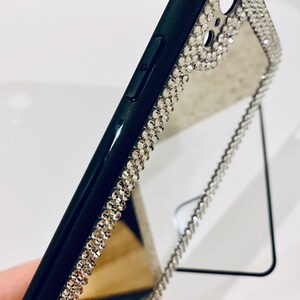 Bling Crystals Framed Mirror Back Phone Case Sparkly Diamond Effect ...