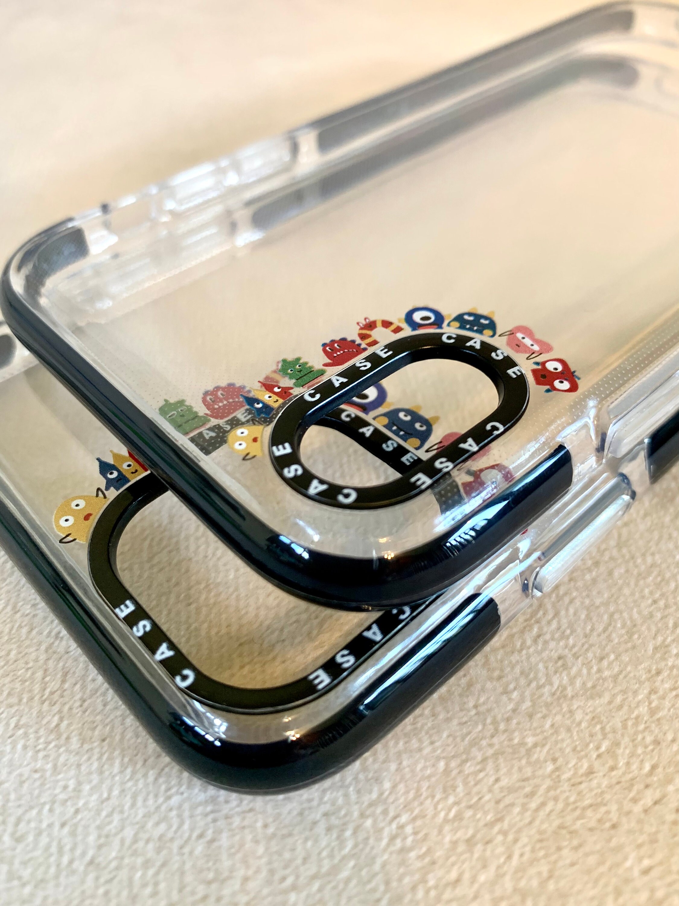 Cute Little Monsters Minimal Black Frame Clear Phone Case - Etsy