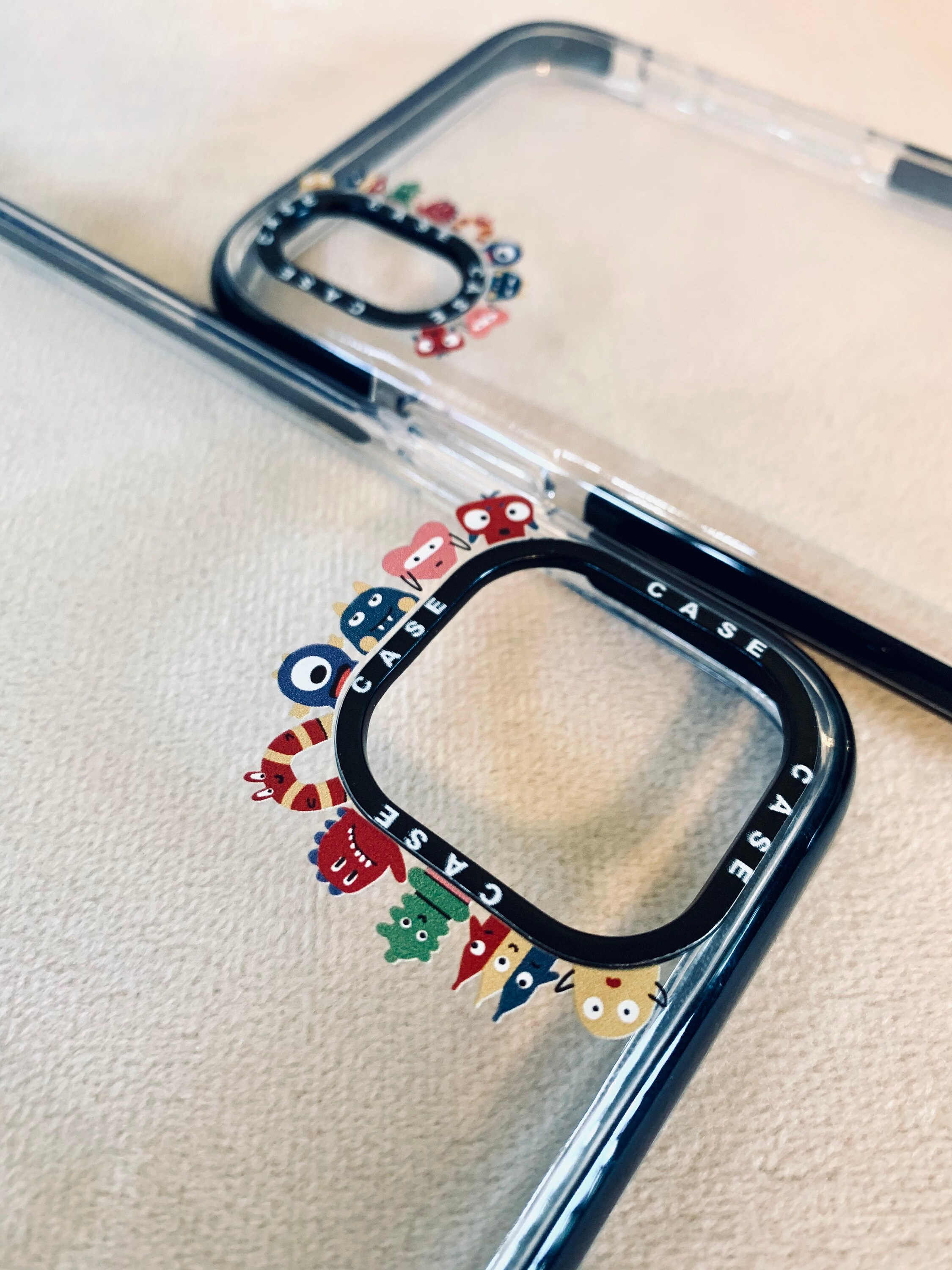 Cute Little Monsters Minimal Black Frame Clear Phone Case - Etsy