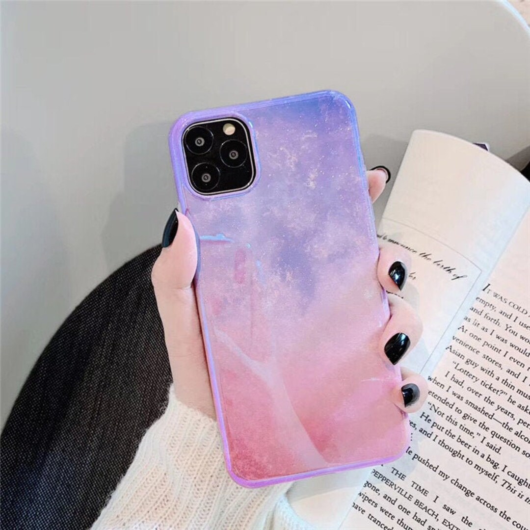 Holographic Marbled Micro Glitter Phone Case Watercolor - Etsy