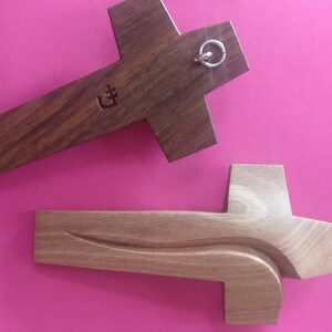 4.5 Hand Carved Wooden Cross One Long Line Design - Etsy