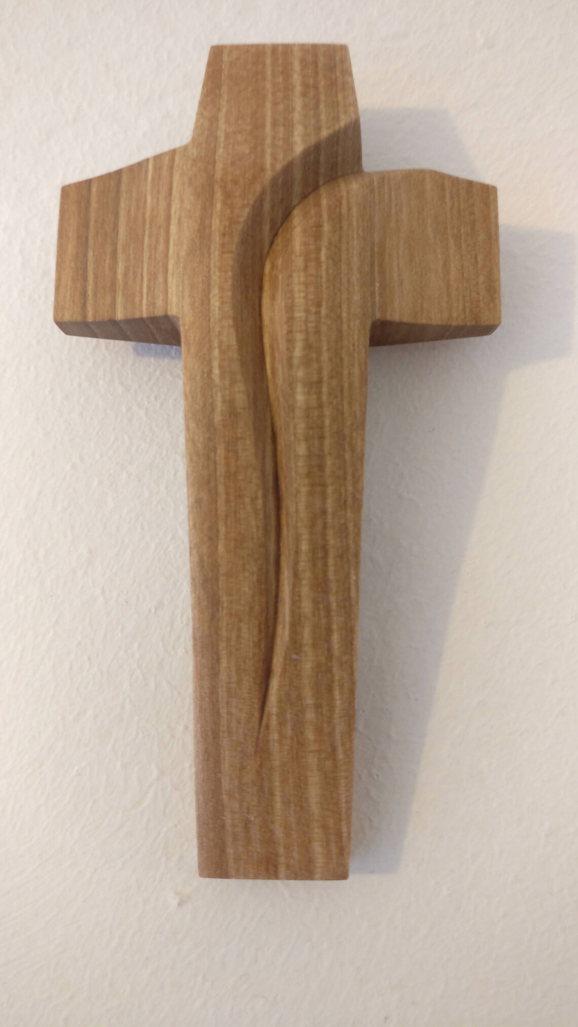4.5 Hand Carved Wooden Cross One Long Line Design - Etsy