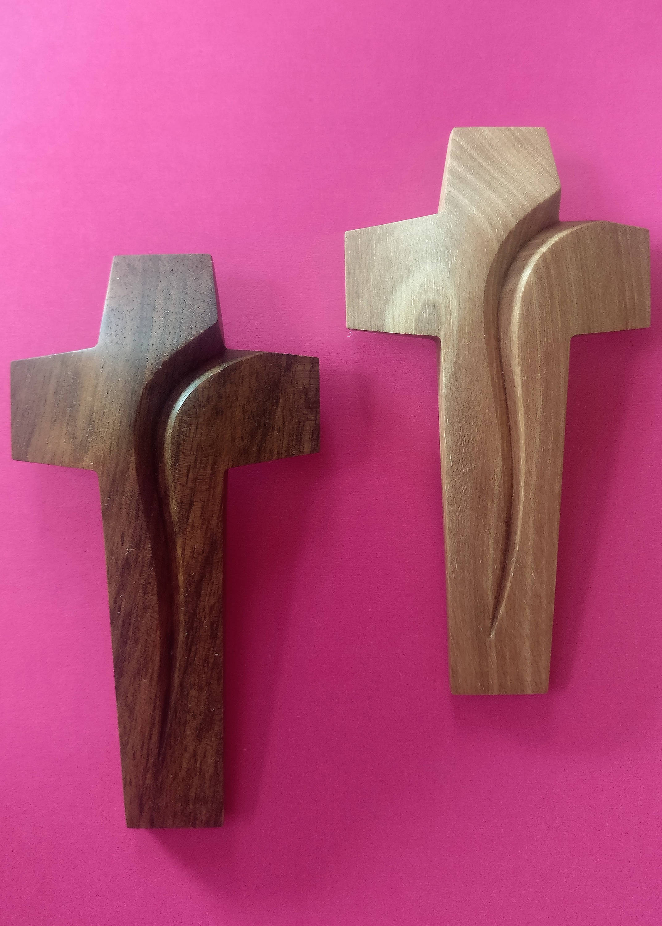 4.5 Hand Carved Wooden Cross One Long Line Design - Etsy