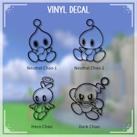 Sonic: Chao Vinyl Sticker Set | Chao, Hero Chao, Dark Chao, Chao Egg ...