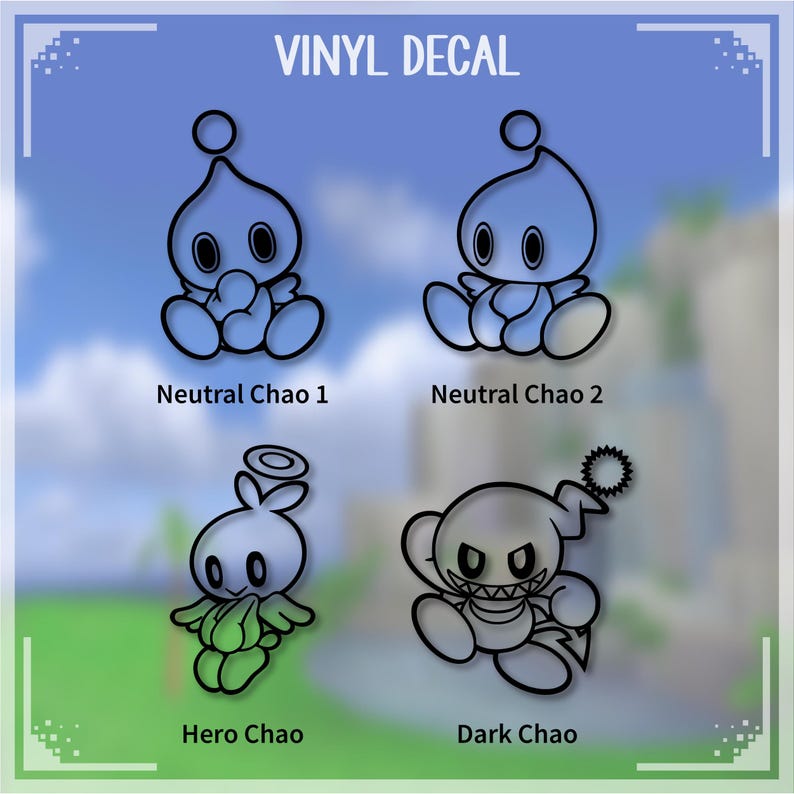 Sonic the Hedgehog Inspired - Chao | Vinyl Decal - Etsy