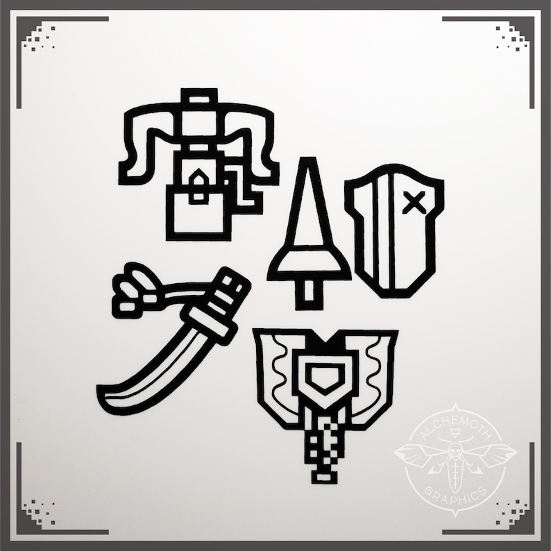 Monster Hunter Inspired - Weapon Icons | Vinyl Decal - Etsy