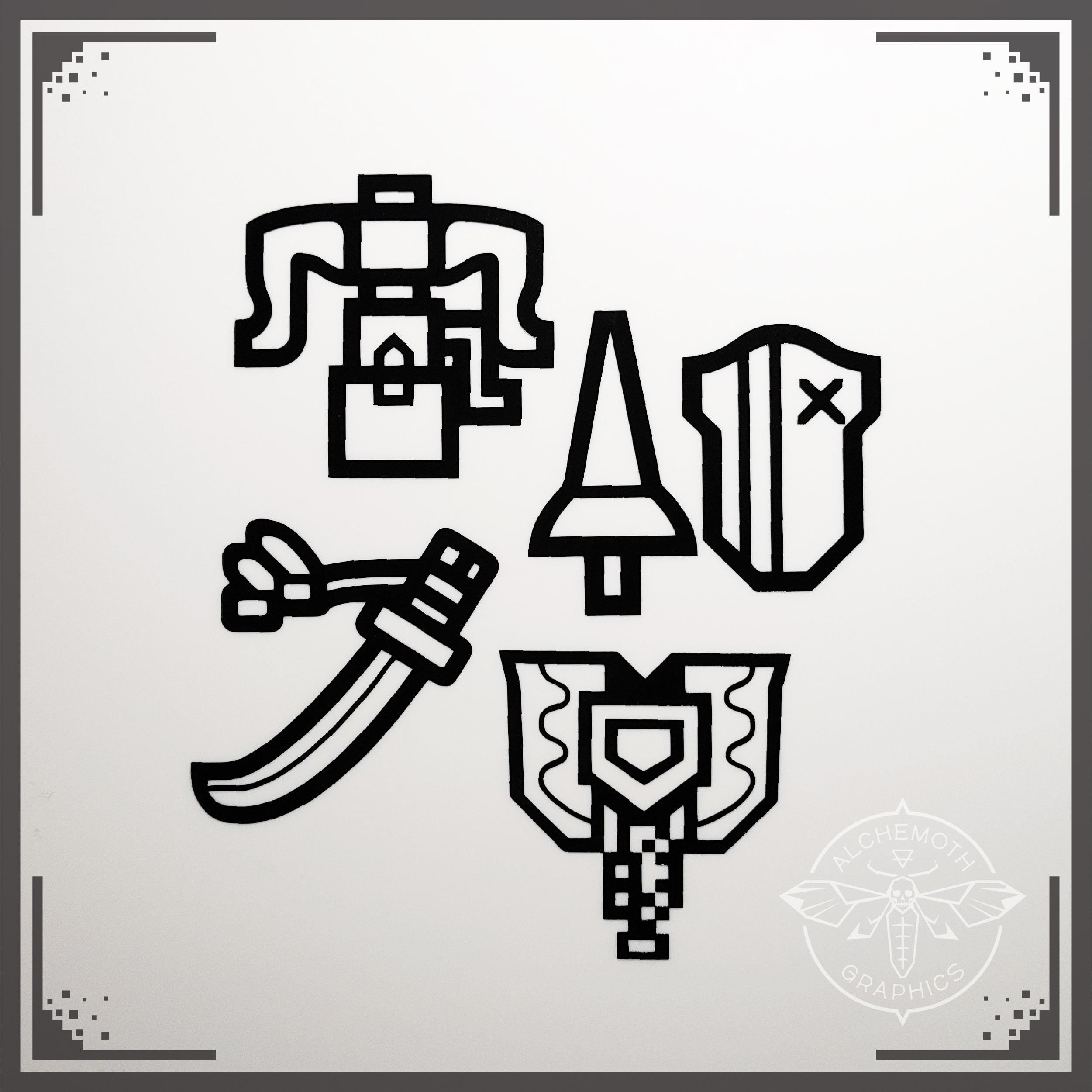 Monster Hunter Inspired - Weapon Icons | Vinyl Decal - Etsy