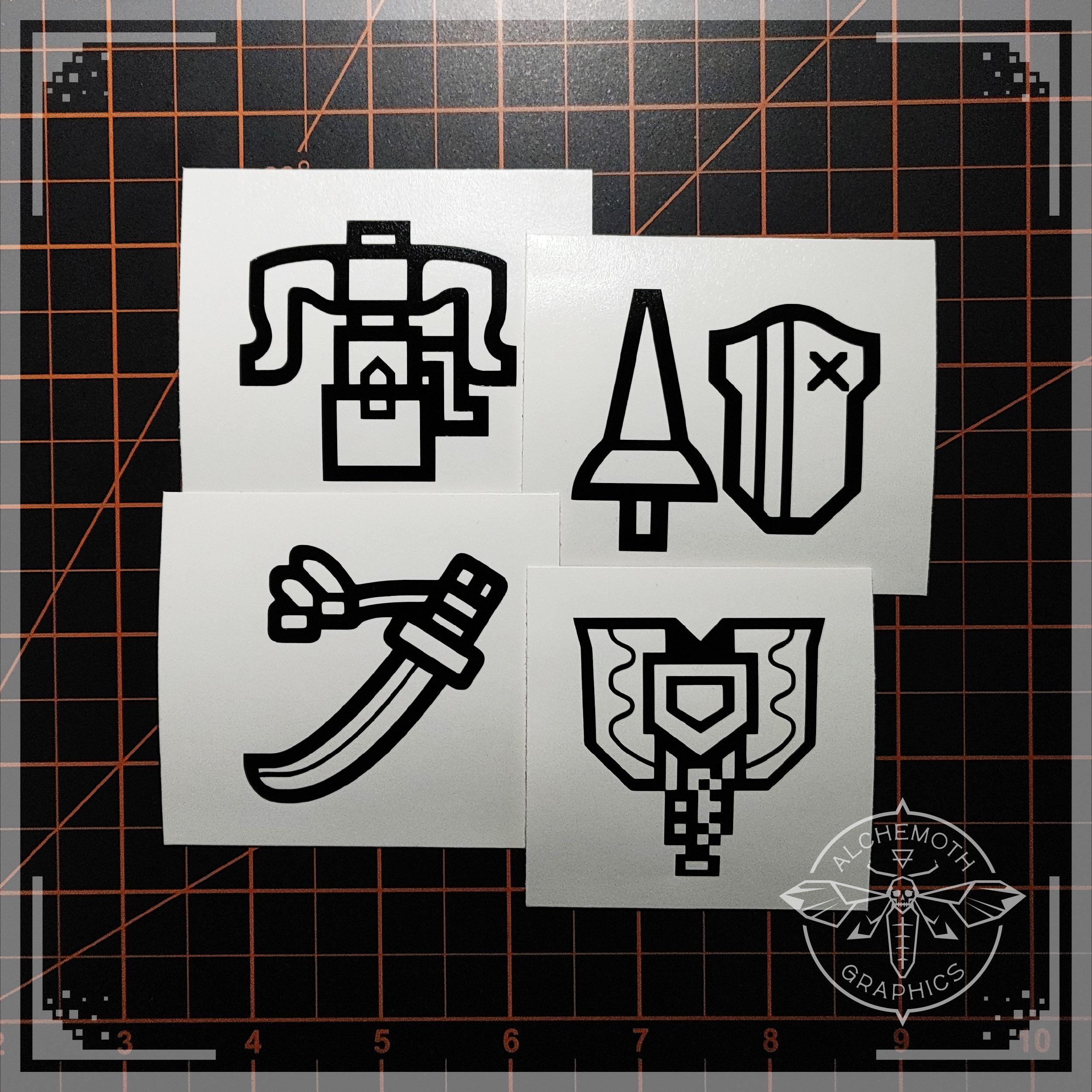 Monster Hunter Inspired - Weapon Icons | Vinyl Decal - Etsy