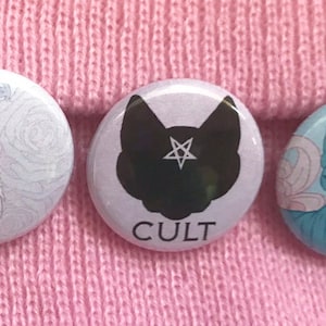 Cat Cult Button Badges - Etsy