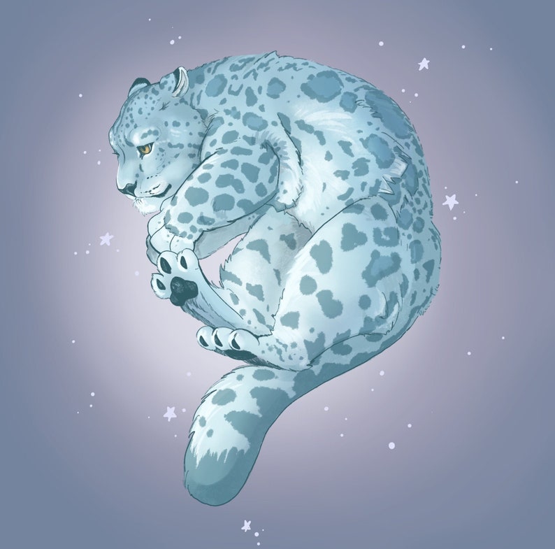 Snow Leopard Print - Etsy