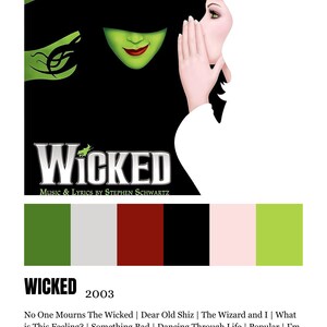 Wicked Musical Broadway Poster - Etsy
