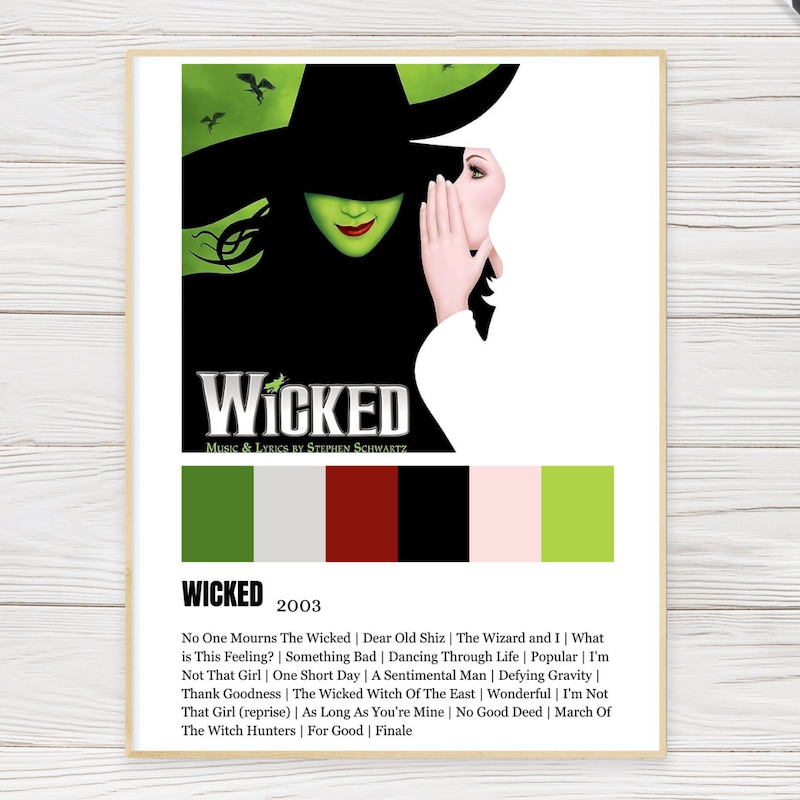 Wicked Musical Poster - Etsy UK
