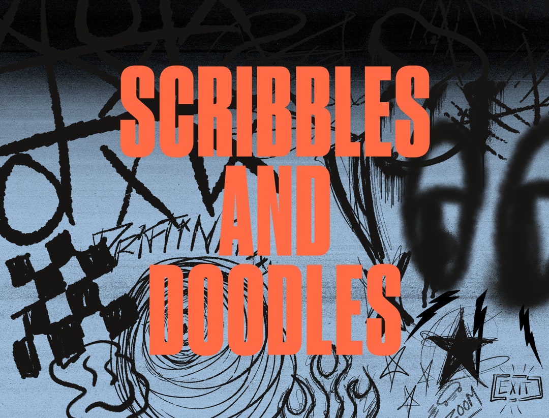 100 PNG Scribbles and Doodles - Etsy