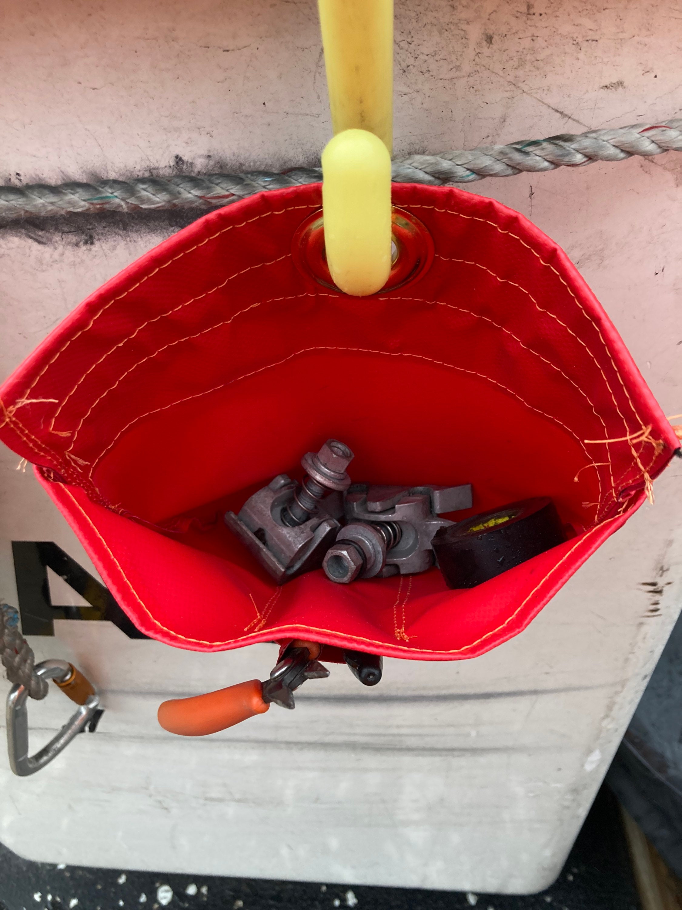 Lineman Bucket Bag, Lineman Ditty Bag, Nut and Bolt Bag,red - Etsy ...