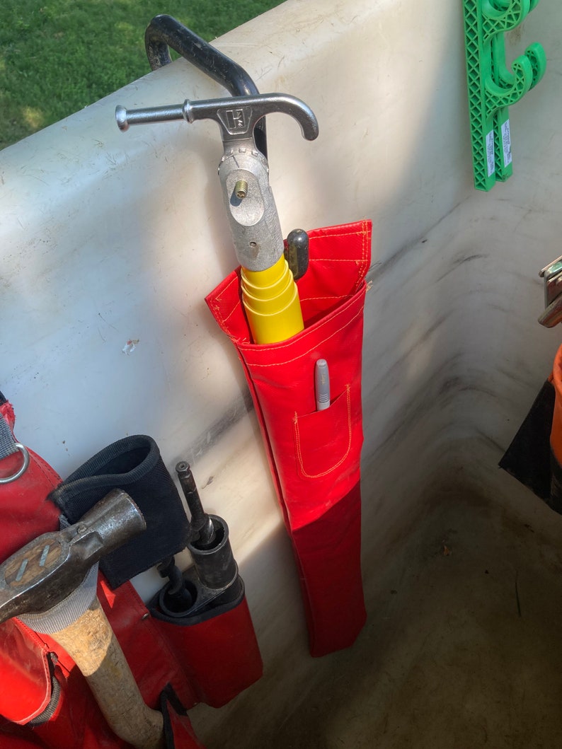 Lineman Bucket Bag, LONG Switch Stick Holder, Lineman Ariel Tool, Red ...