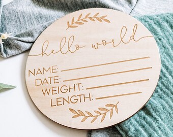 Hello World Wooden Sign - Etsy