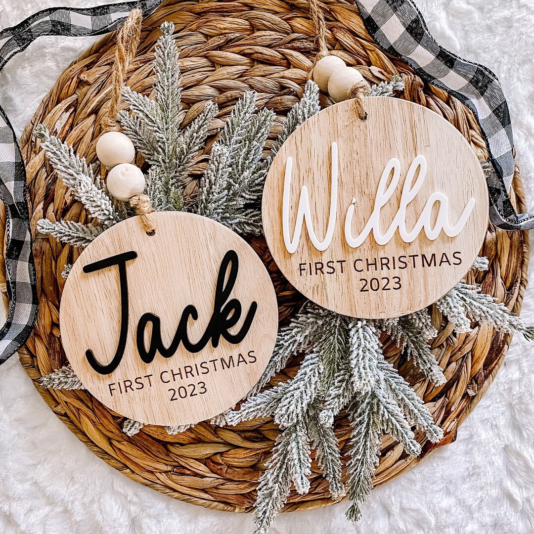 3D Customized Baby's 1st Christmas Ornament - Baby Christmas Ornament ...