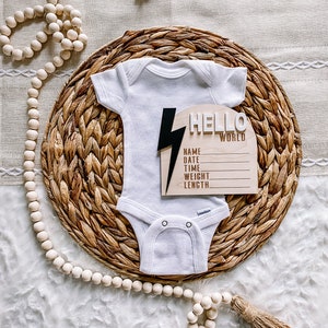 Lightning Bolt Baby Milestone Markers - 3D Monthly Plaque - Wood Age ...