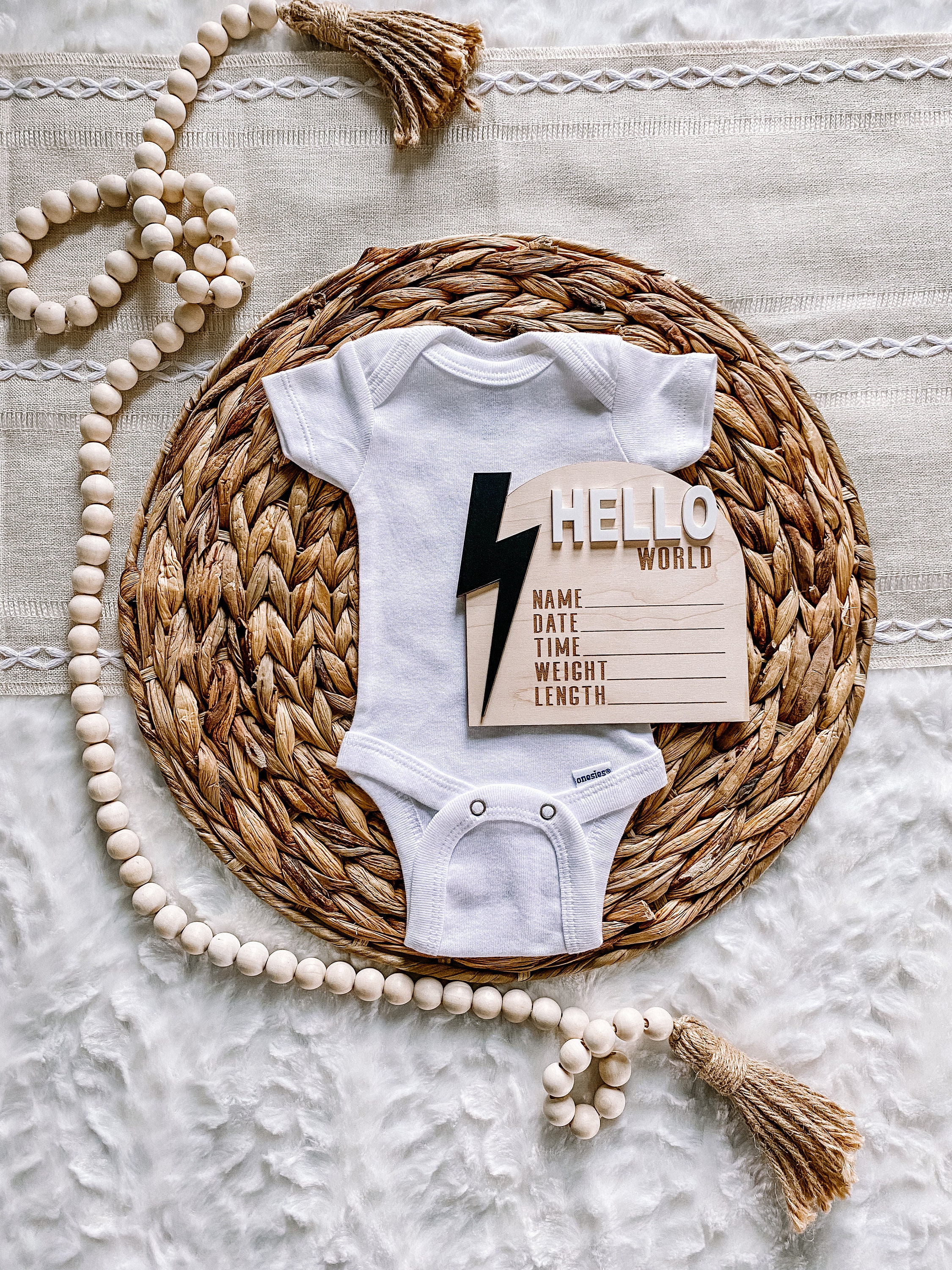 Lightning Bolt Baby Milestone Markers - 3D Monthly Plaque - Wood Age ...
