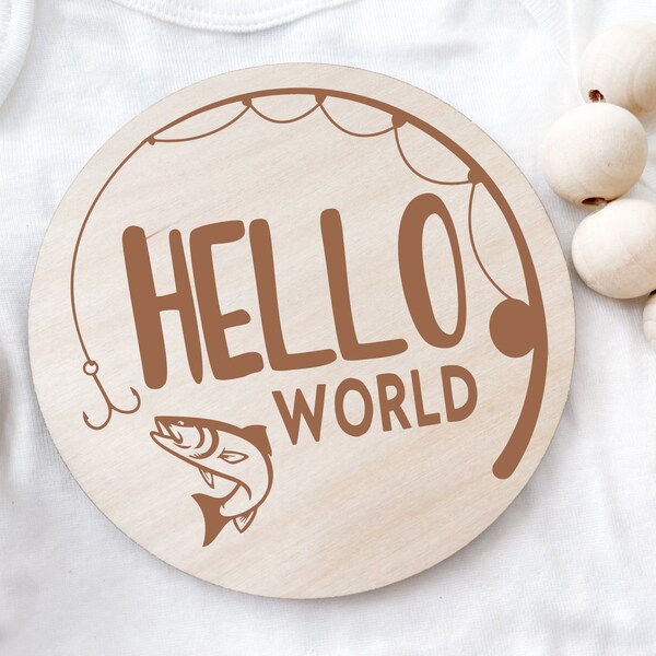 Fishing Birth Announcement - Etsy
