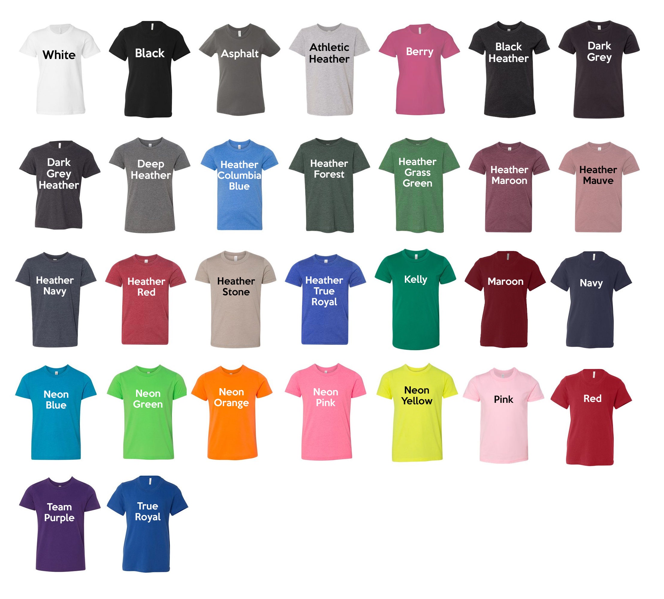 Custom YOUTH Name Tee - Monogram Kids Shirt - Personalized Modern ...