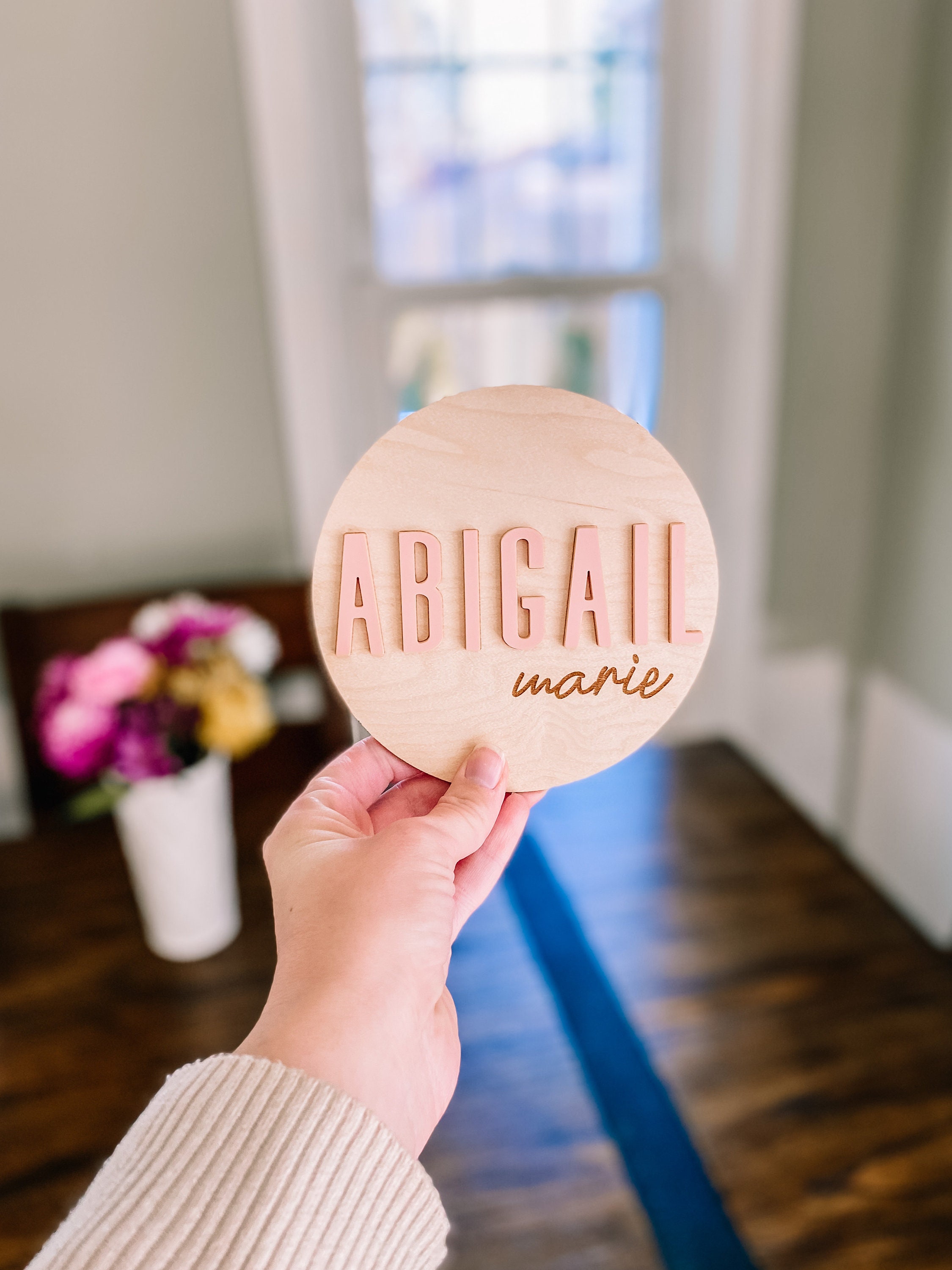 Hospital Baby Name Sign - Nursery Decor - Birth Reveal Sign ...