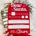 Dear Santa Christmas Board - Custom Reusable Christmas List Sign ...