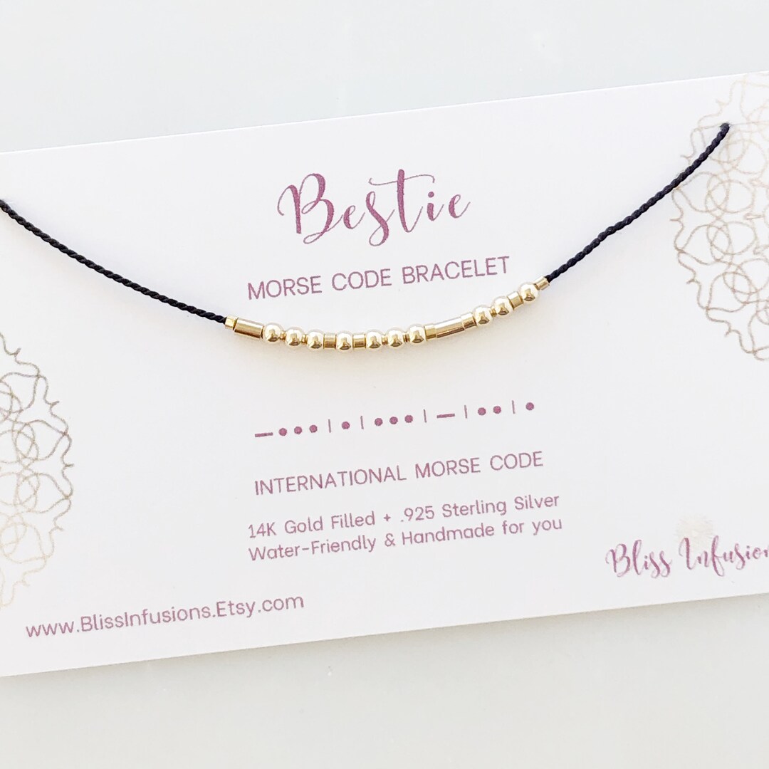 BESTIE or CUSTOM Morse Code Bracelet/ Personalized Morse Code - Etsy