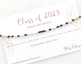 Custom College Beaded Bracelets Custom College Gift College - Etsy