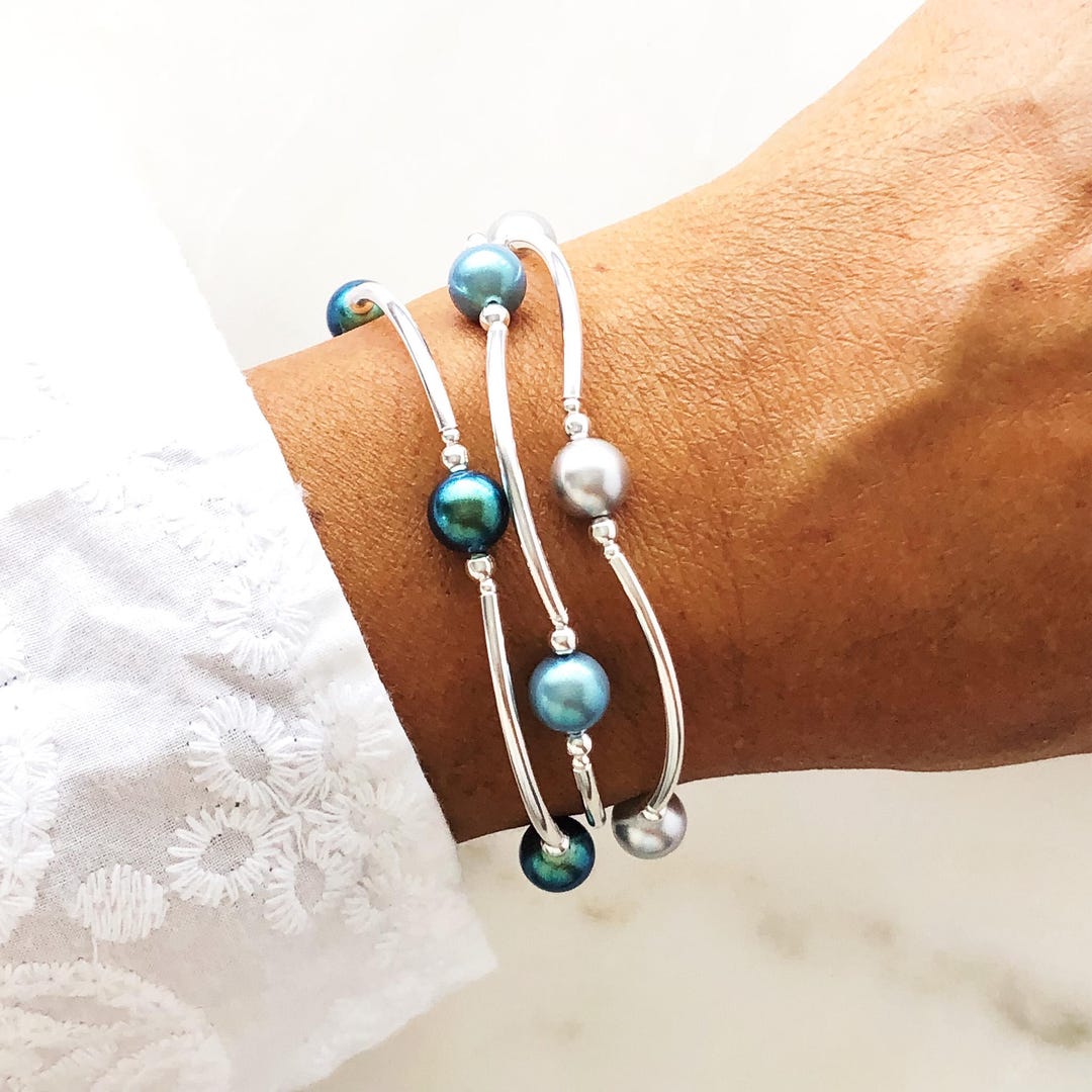 SO BLESSED Pearl Bracelet in Sterling Silver, Count Your Blessings ...