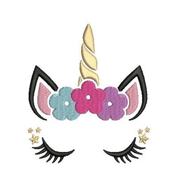 Unicorn Machine Embroidery Design - Etsy