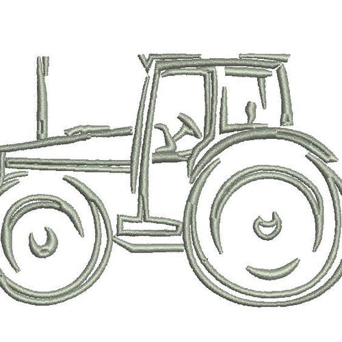 Tractor Machine Embroidery Design | Etsy